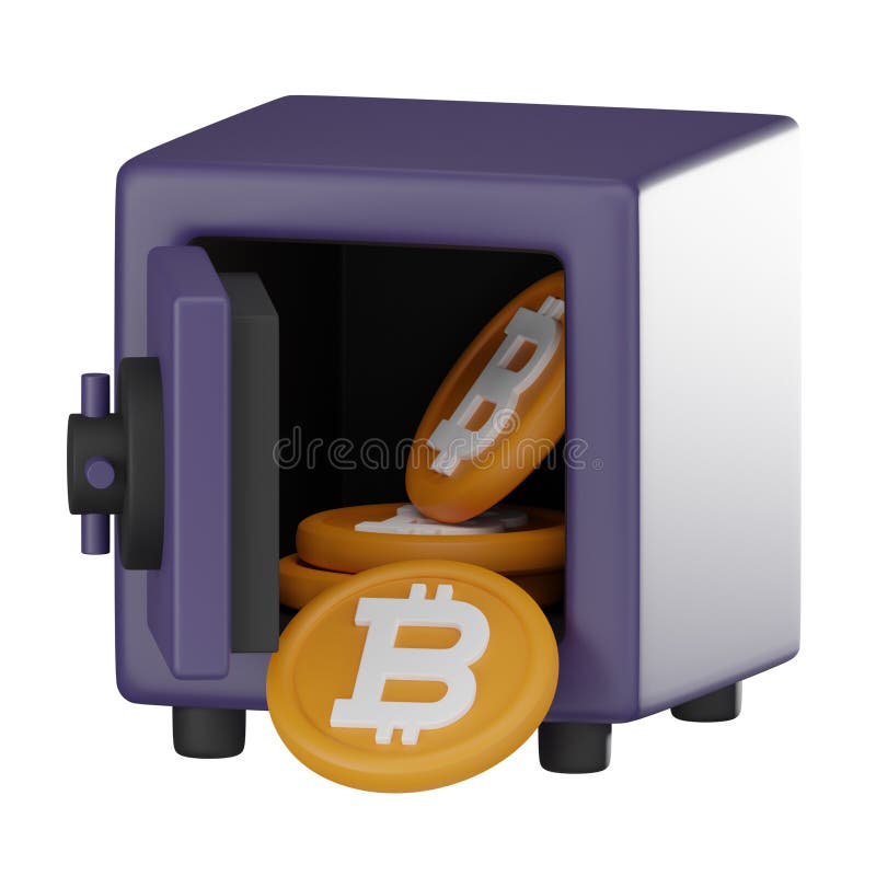 Bitcoin Safe 3D Icon Secure Crypto Asset Illustration for Investment ...