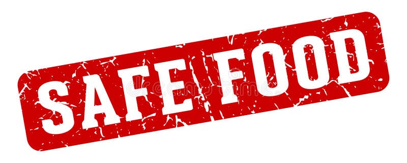 Safe Food Rectangular Sign. Safe Food Stamp Stock Vector - Illustration ...