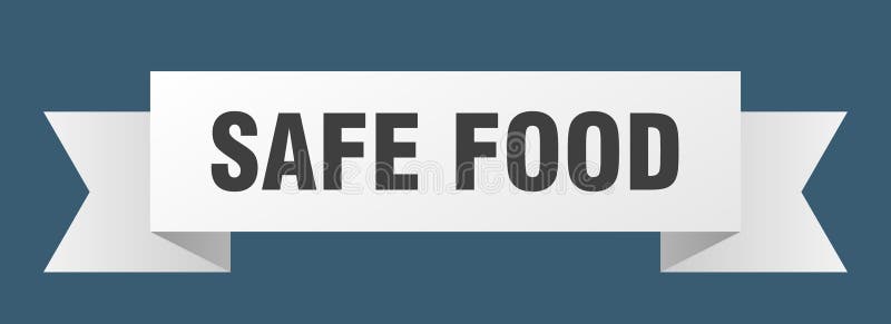 Safe food ribbon. stock vector. Illustration of flyer - 153822286