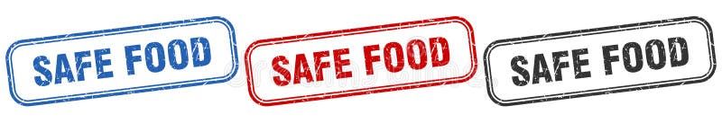 Safe Food Square Isolated Sign Set. Safe Food Stamp Stock Vector ...