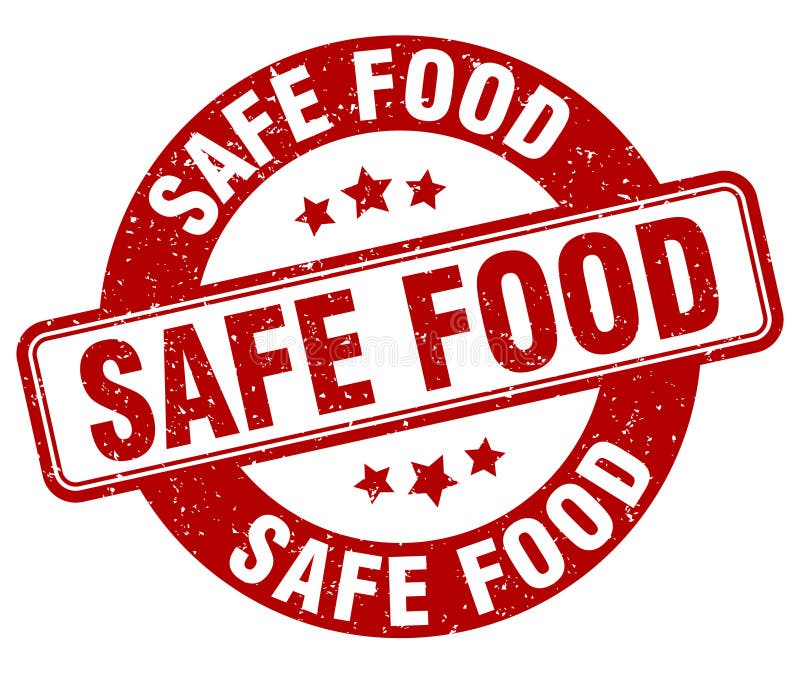 Safe food stamp stock vector. Illustration of square - 153830494