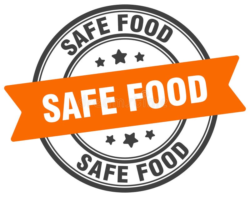 Safe Food Stamp. Safe Food Label on Transparent Background. Round Sign ...