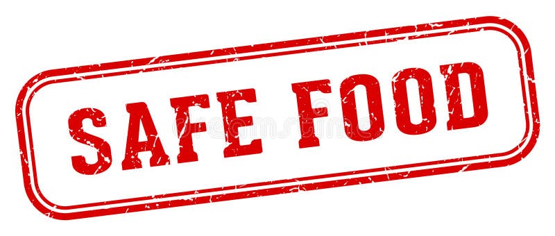 Safe food stamp stock vector. Illustration of square - 153830494