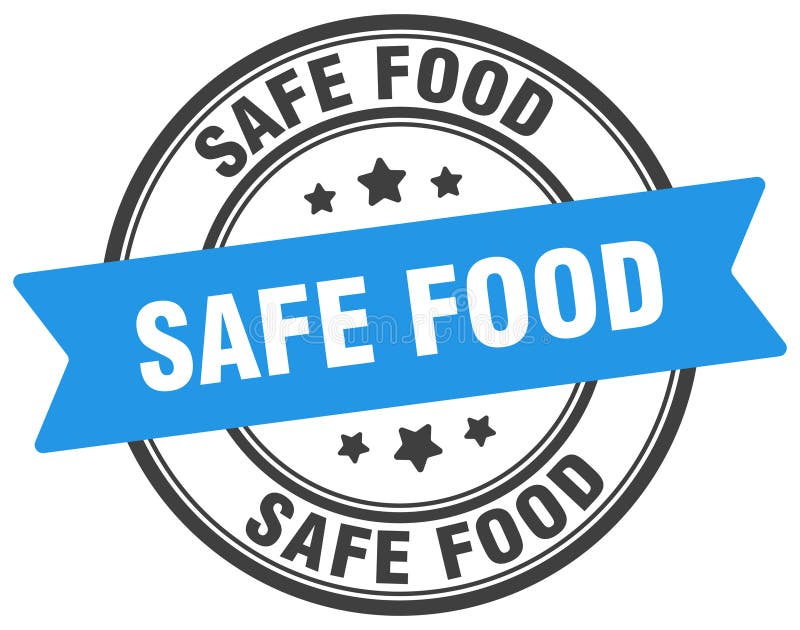 Safe food stamp stock vector. Illustration of square - 153830494