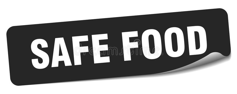 Safe Food Sticker. Safe Food Label Stock Vector - Illustration of ...