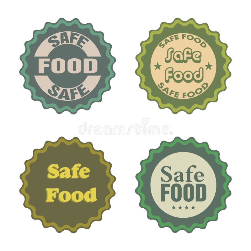 Safe food stickers stock vector. Illustration of safe - 40970033