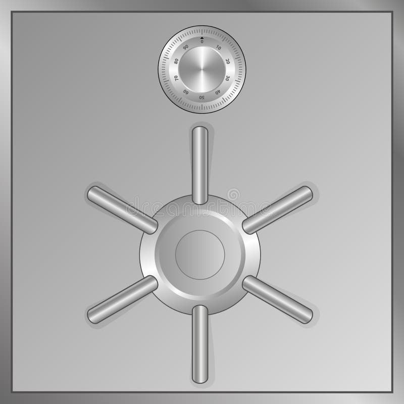 Safe stock vector. Illustration of safe, compartment - 54650382