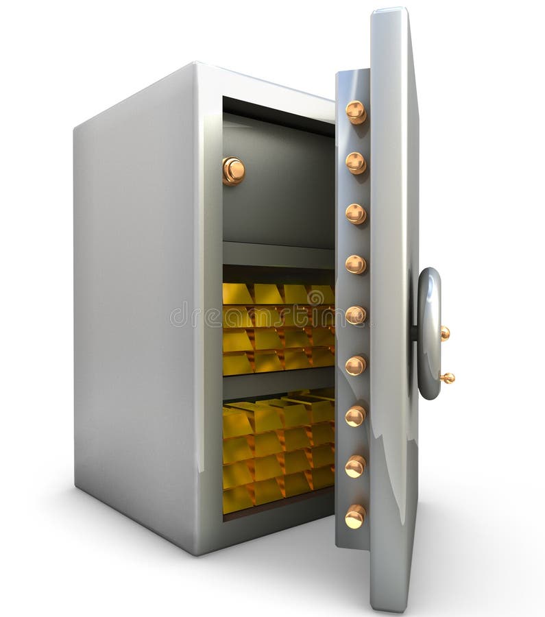 Gold safe stock illustration. Illustration of stealing - 27885764