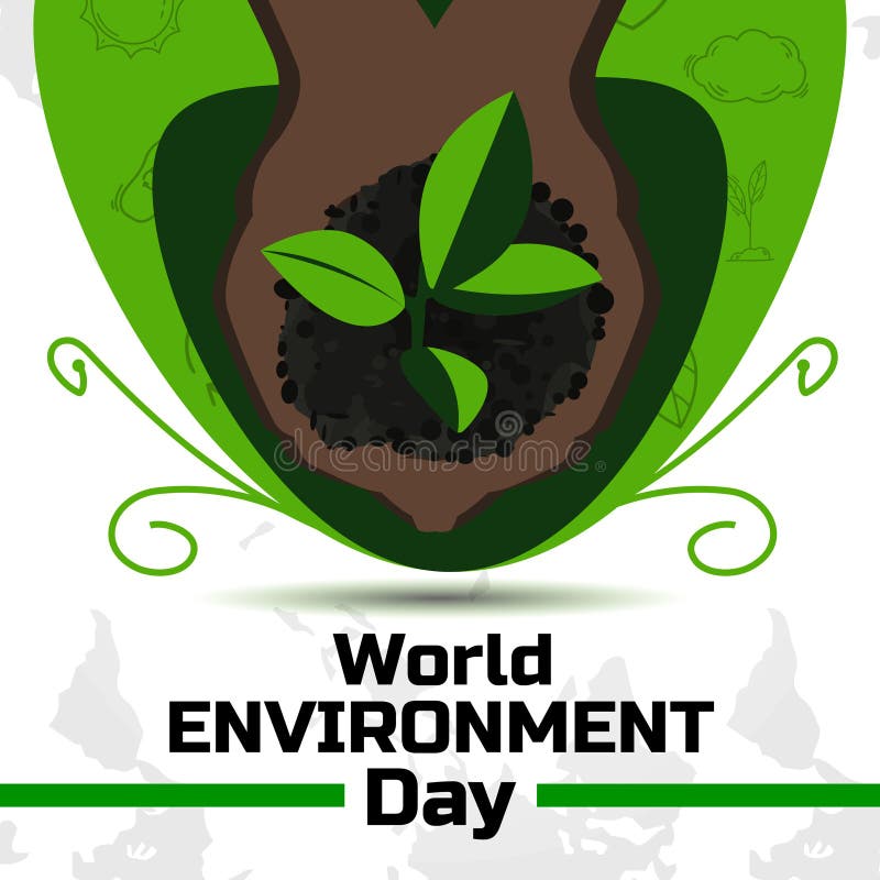 Safe Hand Global Environmental Day Save the Planet Illustration ...