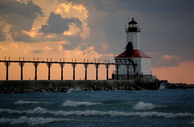 Safe harbor stock image. Image of beacon, light, nautic - 4143271