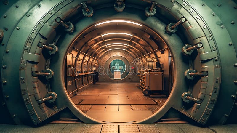 Safe Haven, the Interior of an Underground Bunker with a Fortified ...