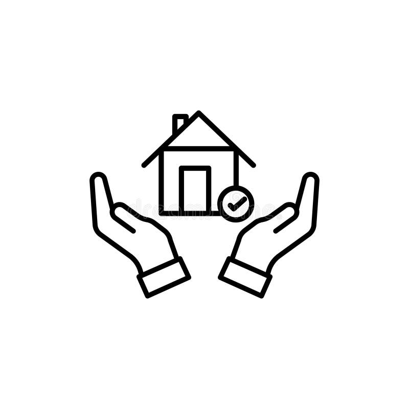 Safe home icon stock vector. Illustration of vector - 338283706