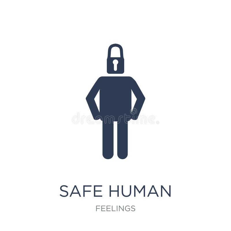 Safe Human Icon. Trendy Flat Vector Safe Human Icon on White Background ...
