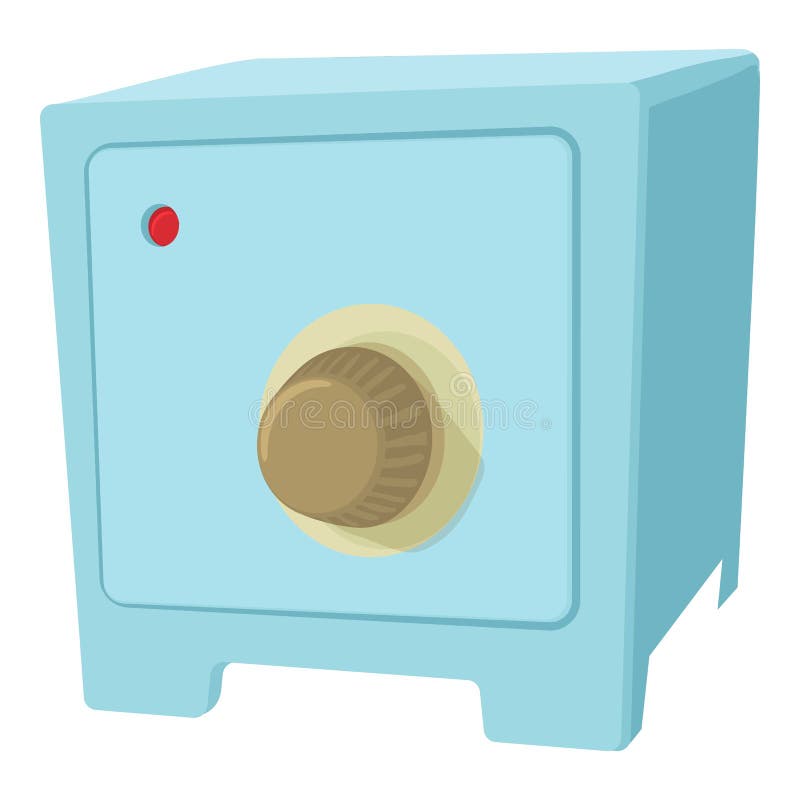 Safe icon, cartoon style stock vector. Illustration of metal - 81061222