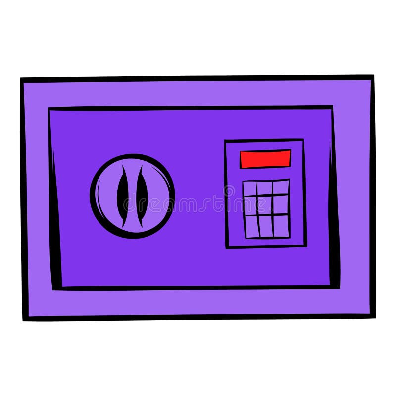 Safe icon cartoon stock vector. Illustration of protection - 88213570