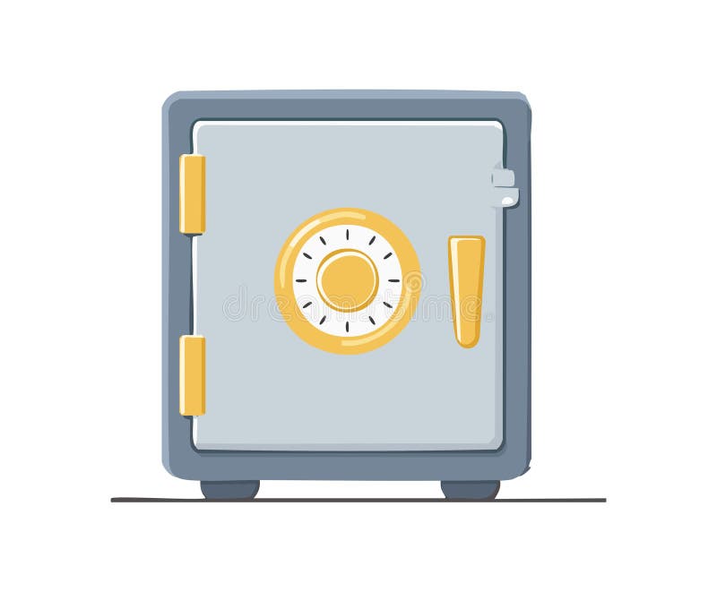 Safe Icon with a Combination Lock Stock Vector - Illustration of ...