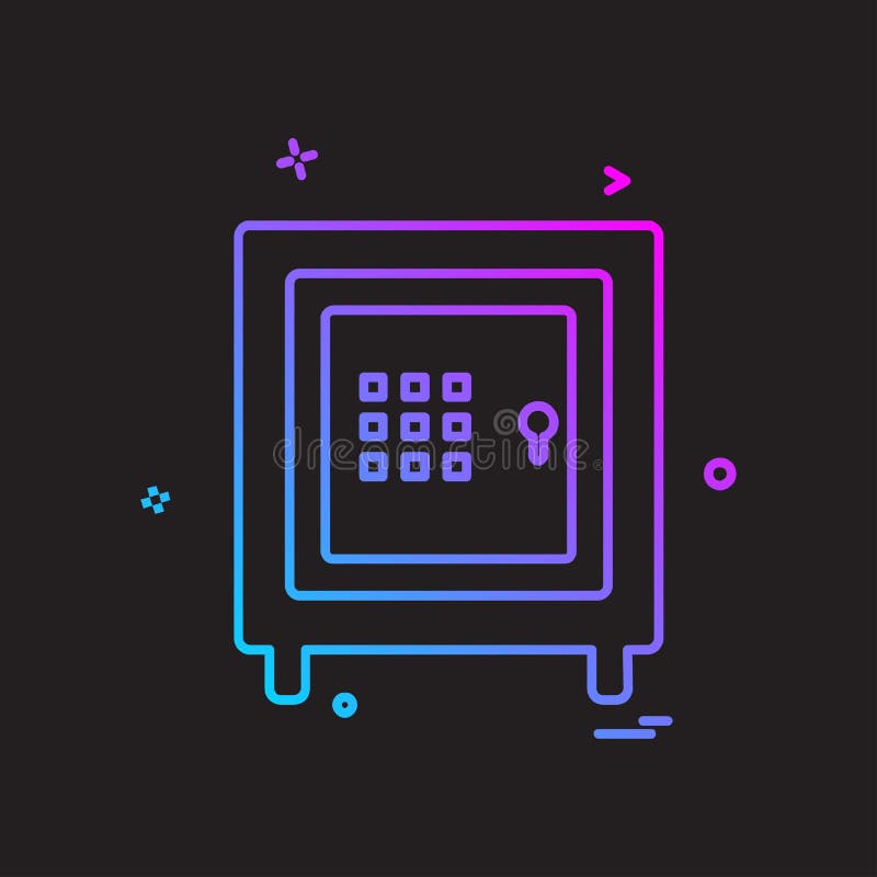 Safe icon design vector stock vector. Illustration of design - 132432920