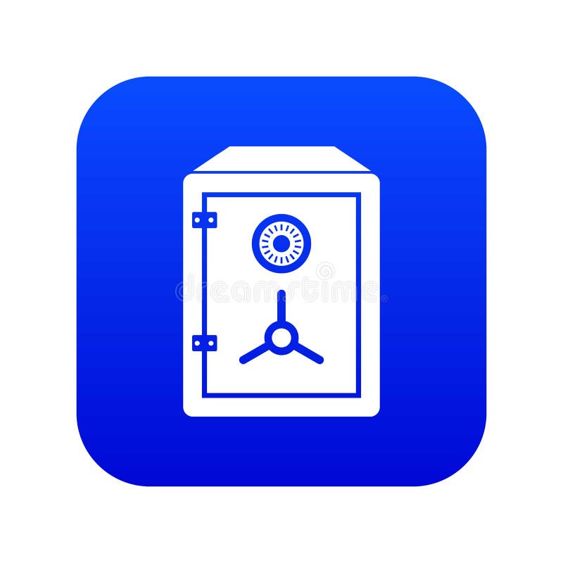 Safe icon digital blue stock vector. Illustration of secrecy - 144804823