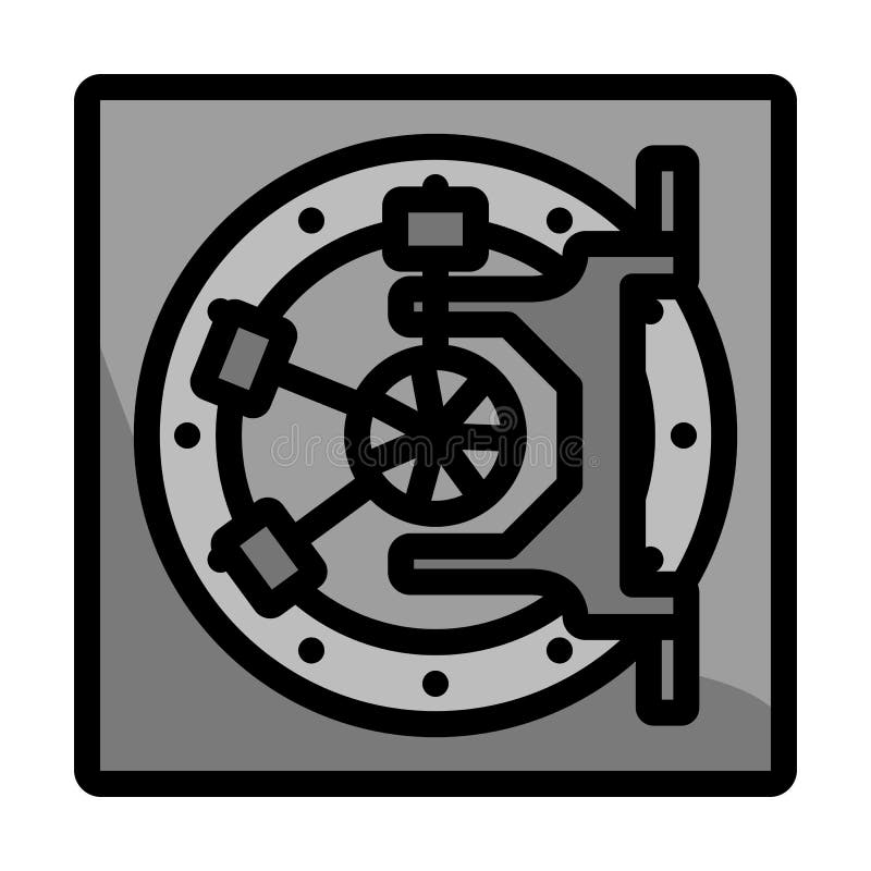 Safe Icon stock vector. Illustration of door, lineart - 254211386