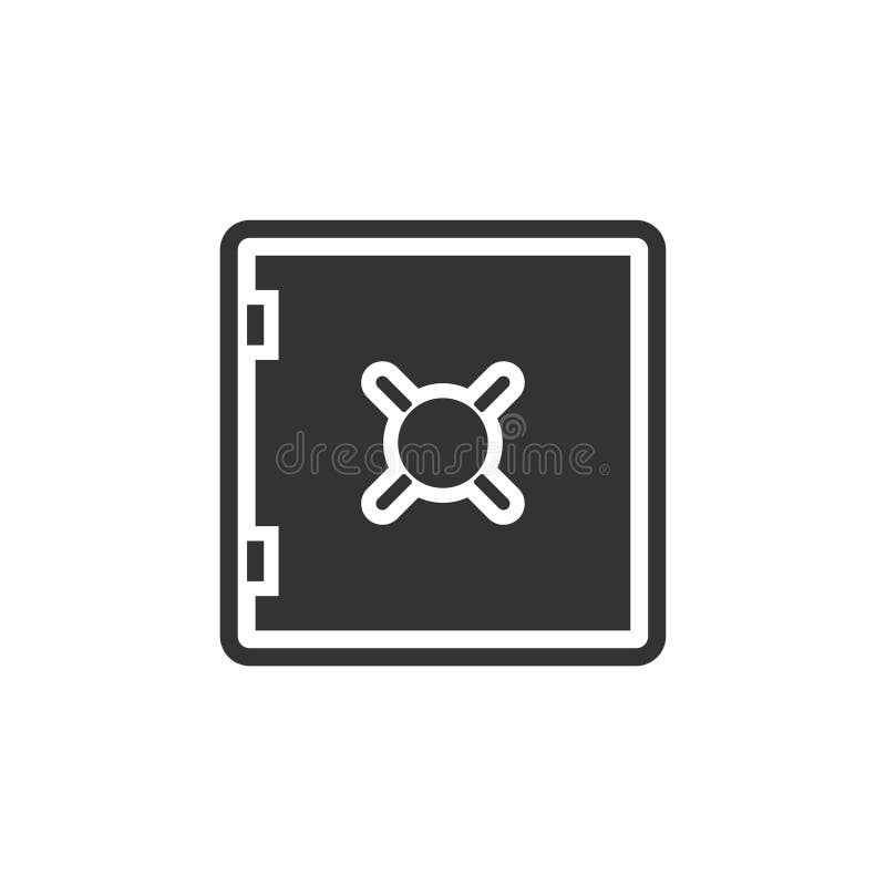 Safe icon flat stock vector. Illustration of background - 136171881