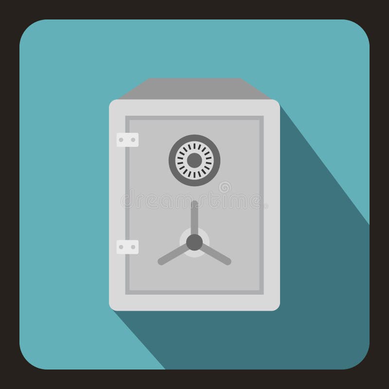 Safe icon in flat style stock illustration. Illustration of password ...