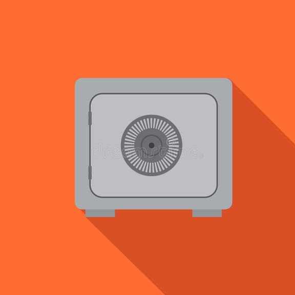 Safe icon in flat style stock vector. Illustration of banking - 90160430