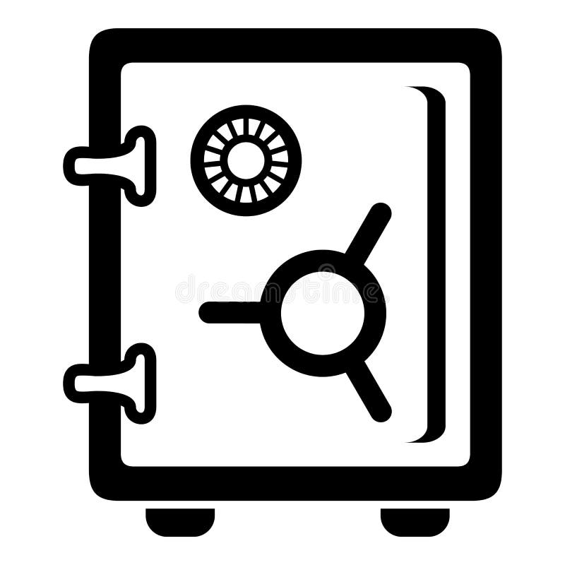 Safe icon, simple style. stock vector. Illustration of black - 107404093