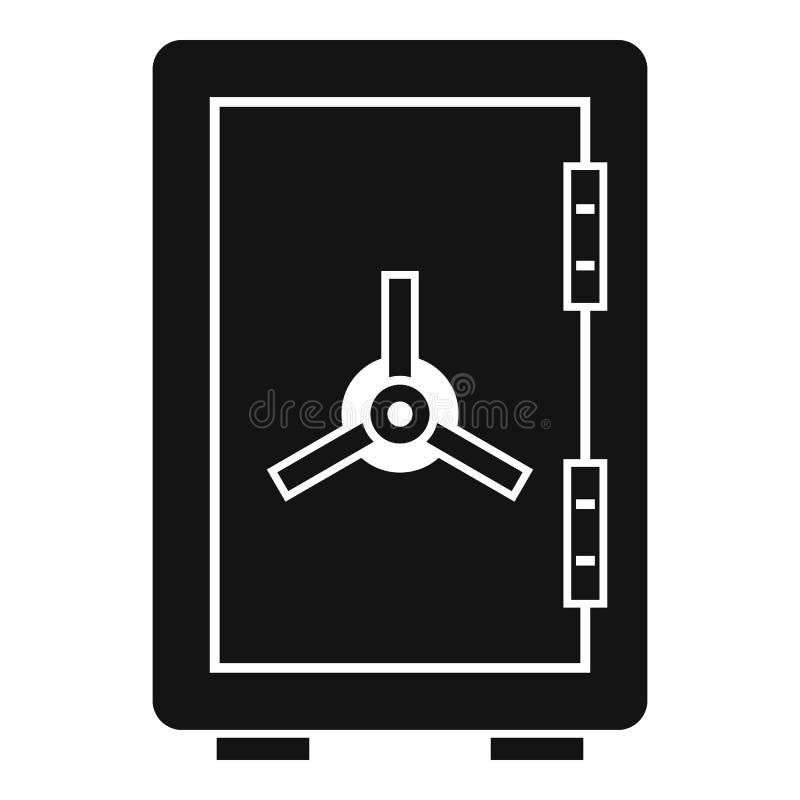Safe icon, simple style stock vector. Illustration of icon - 80092982
