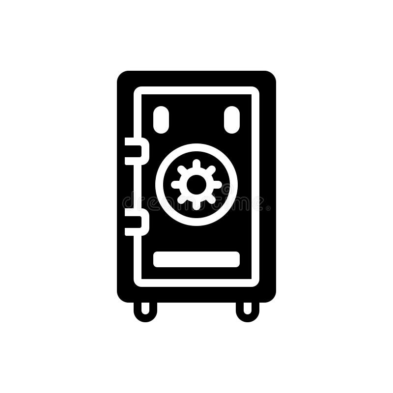 Black Solid Icon for Safe, Unbroken and Undamaged Stock Vector ...