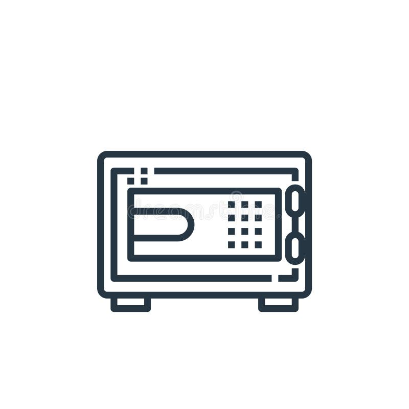 Safe Icon Vector from Hotel Essentials Concept. Thin Line Illustration of Safe Editable Stroke ...