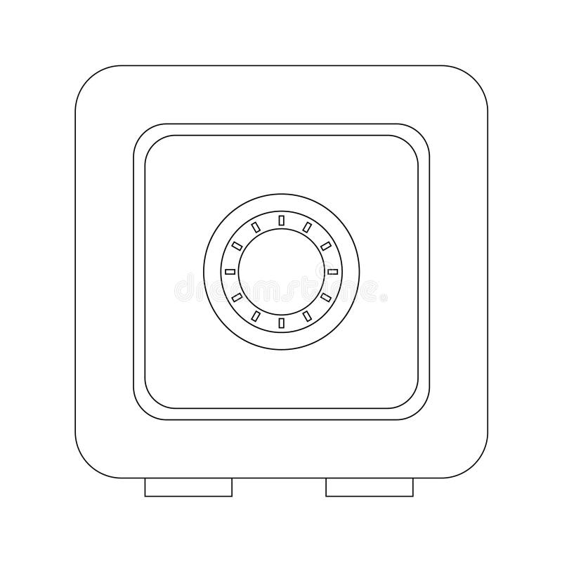 Safe icon vector stock illustration. Illustration of figure - 271727956