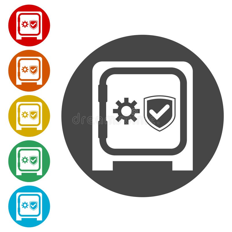 Safe Icon, Vector Shield Icon Stock Vector - Illustration of money ...