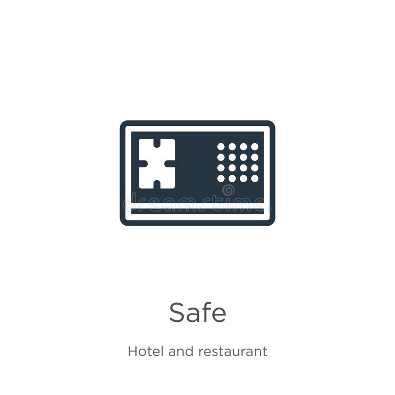 Safe Icon Vector. Trendy Flat Safe Icon from Hotel Collection Isolated ...