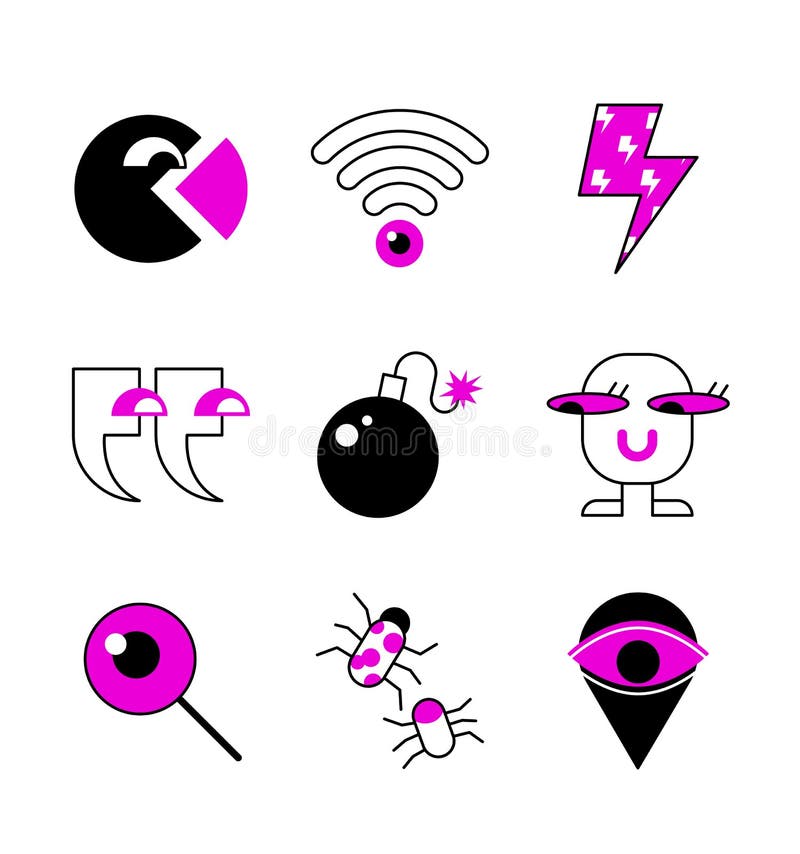 Safe Internet - Colorful Flat Design Style Icon Set Stock Vector ...