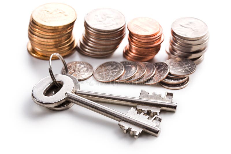 Key & Money stock image. Image of metal, rust, door - 511387