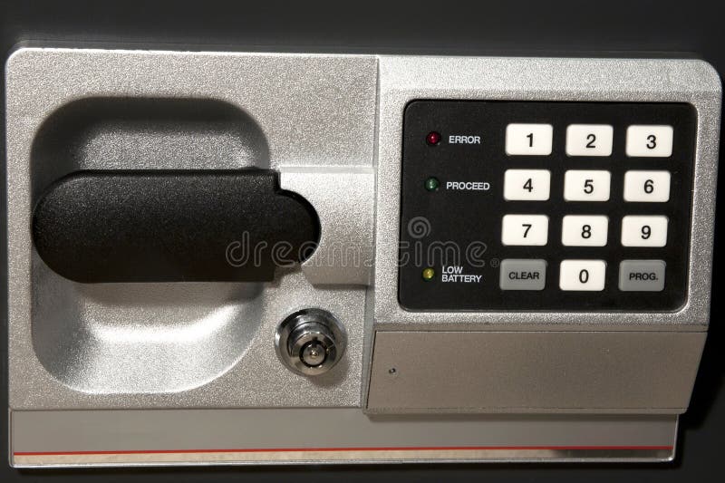 Safe Keypad stock image. Image of secrets, fire, locked - 23904535