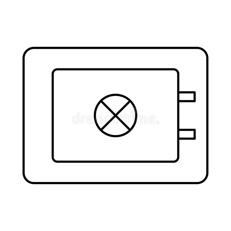 Safe line icon stock vector. Illustration of lock, icon - 302379783