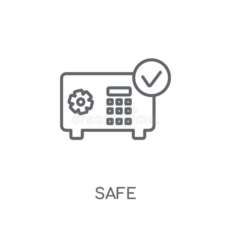 Safe Linear Icon. Modern Outline Safe Logo Concept on White Back Stock ...