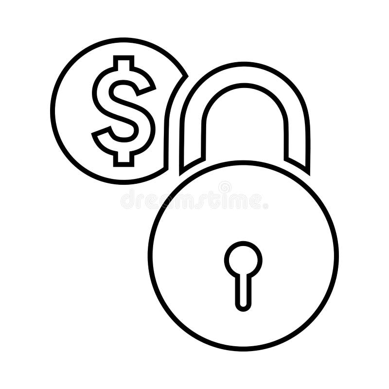 Loan, Safe, Security Line Icon. Outline Vector Stock Vector ...