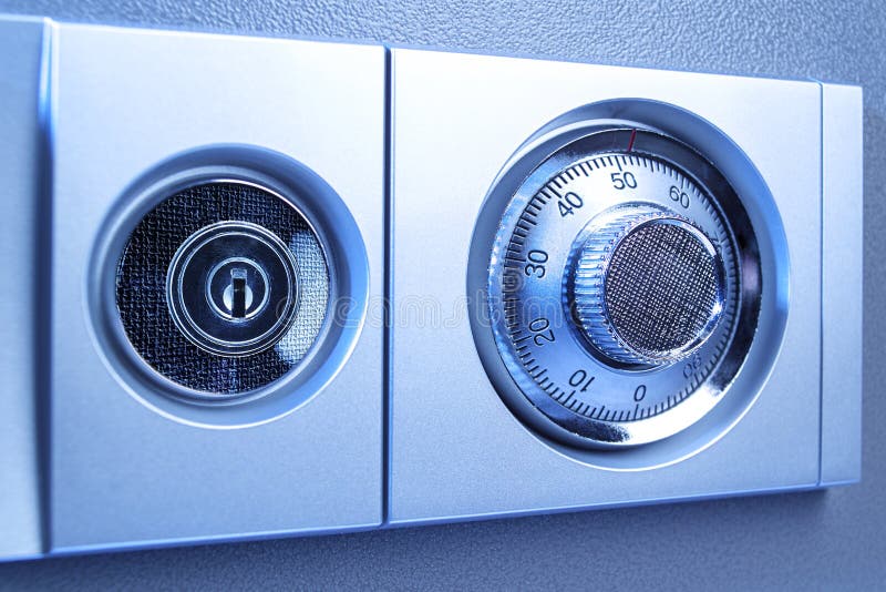 Safe Lock Code on Safety Box Bank Perspective Stock Photo - Image of ...