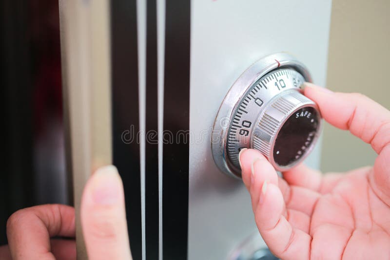 Safe Lock Code on Safety Box Bank. Protection Concept Stock Photo ...