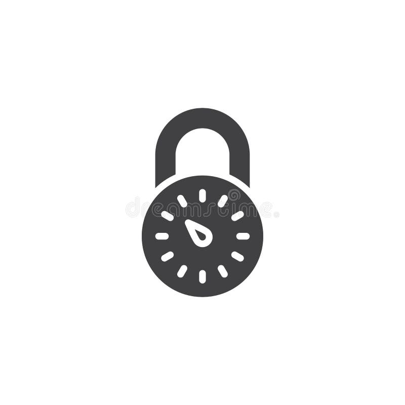 Safe lock vector icon stock vector. Illustration of filled - 132999584