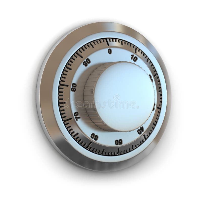 Safe Lock on White Background 3d Rendering Stock Illustration ...