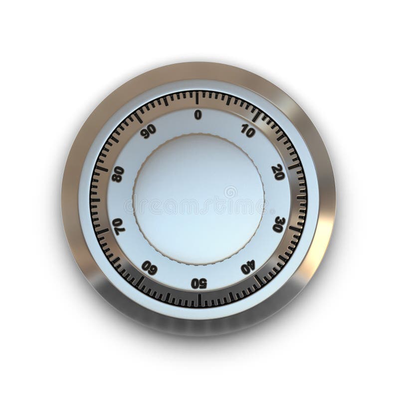 Safe Lock on White Background 3d Rendering Stock Illustration ...