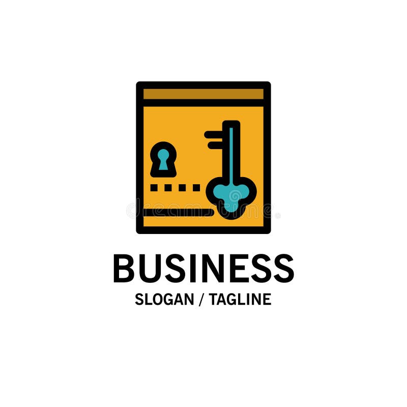 Safe, Locker, Lock, Key Flat Color Icon. Vector Icon Banner Template ...