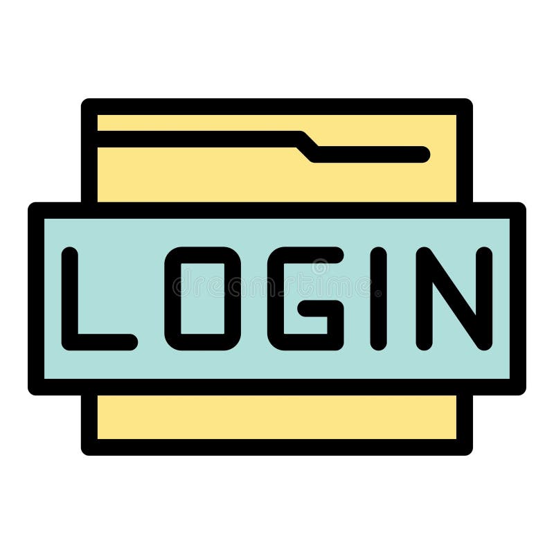 Safe Login Icon Vector Flat Stock Illustration - Illustration of icon ...