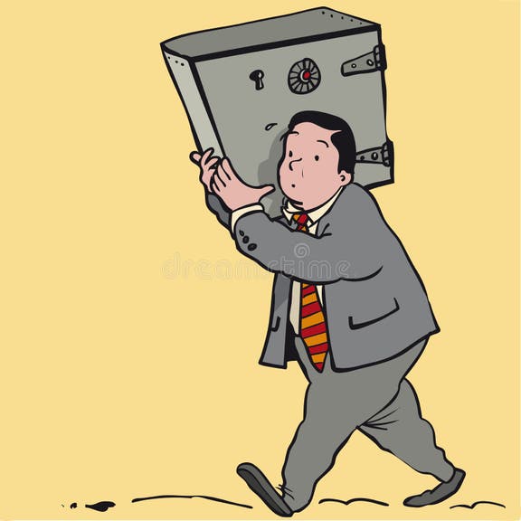 Safe man stock vector. Illustration of vector, anxious - 53968465