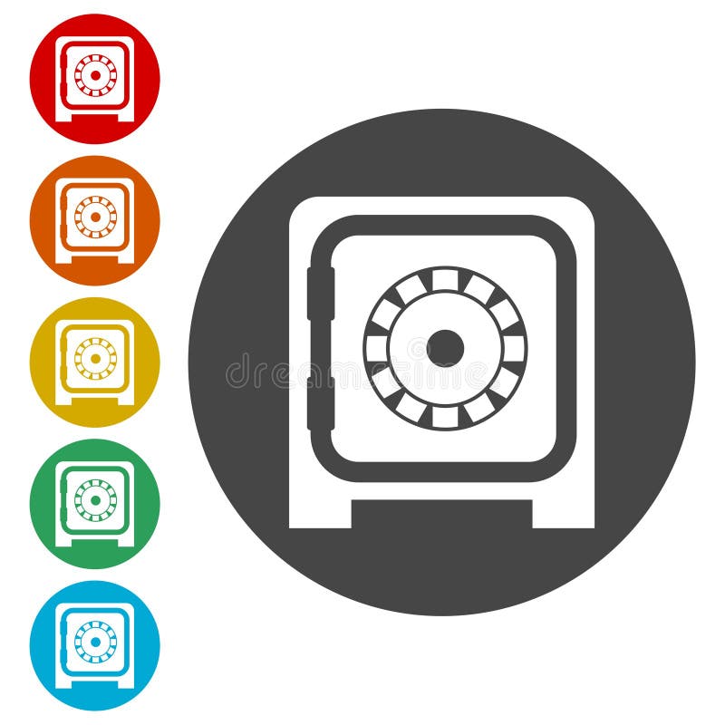 Safe Money Icon, Safe Vector Icon Stock Vector - Illustration of money ...