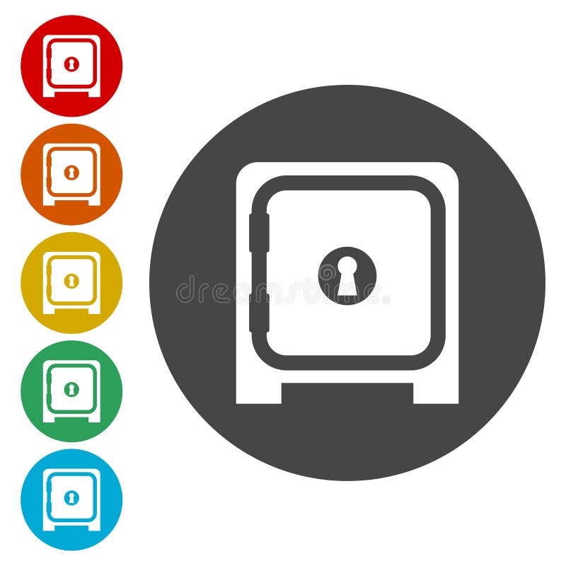 Safe Money Icon, Safe Vector Icon Stock Vector - Illustration of grow ...