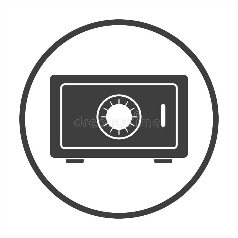 Safe for Money Icon on a White Background Stock Vector - Illustration ...